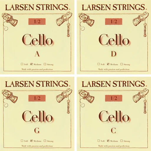 Cello Strings: Larsen Medium Set 1/2 – cellissimo!